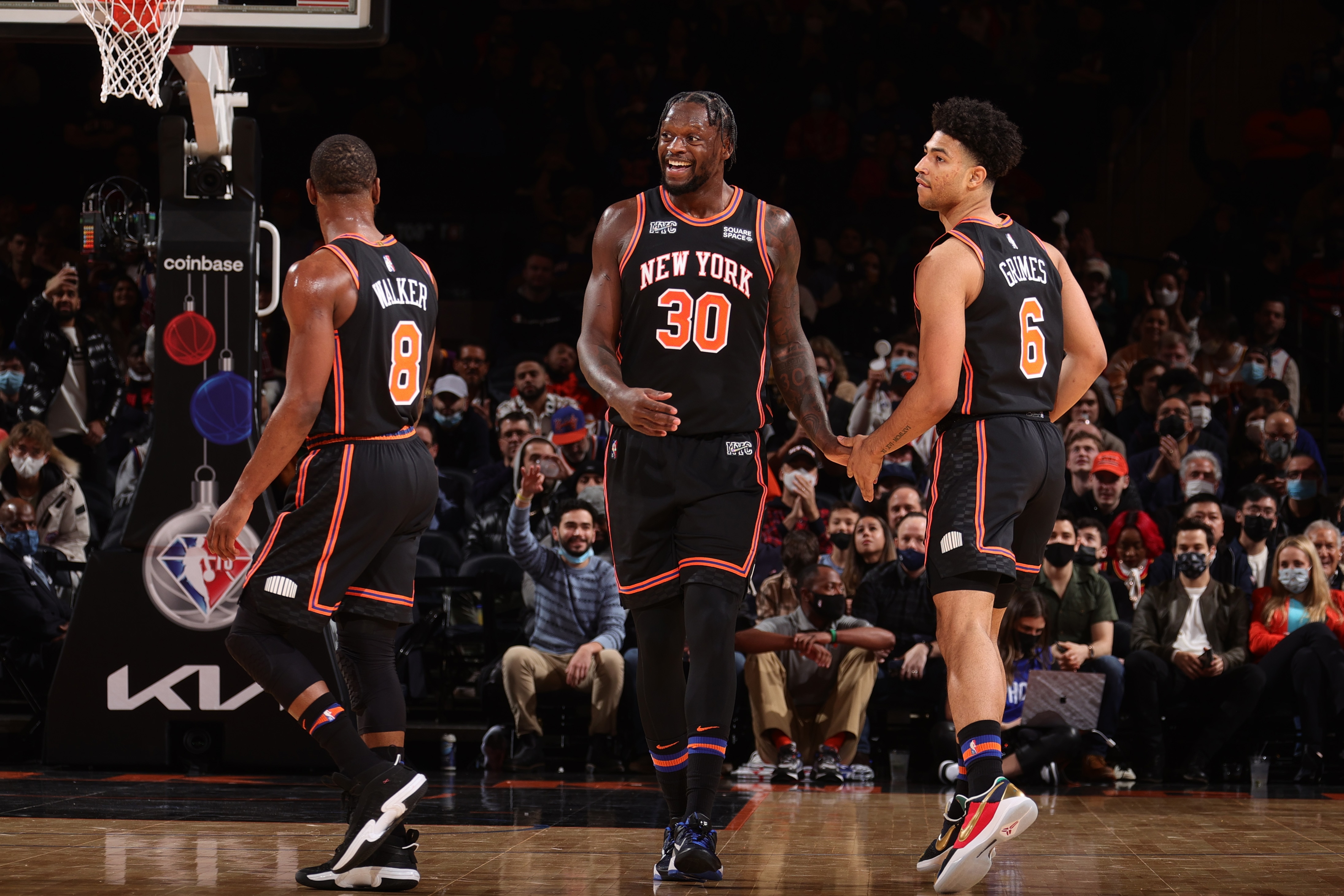 Kemba Walker Triple-Doubles, Julius Randle Shines as Knicks Rout Hawks ...