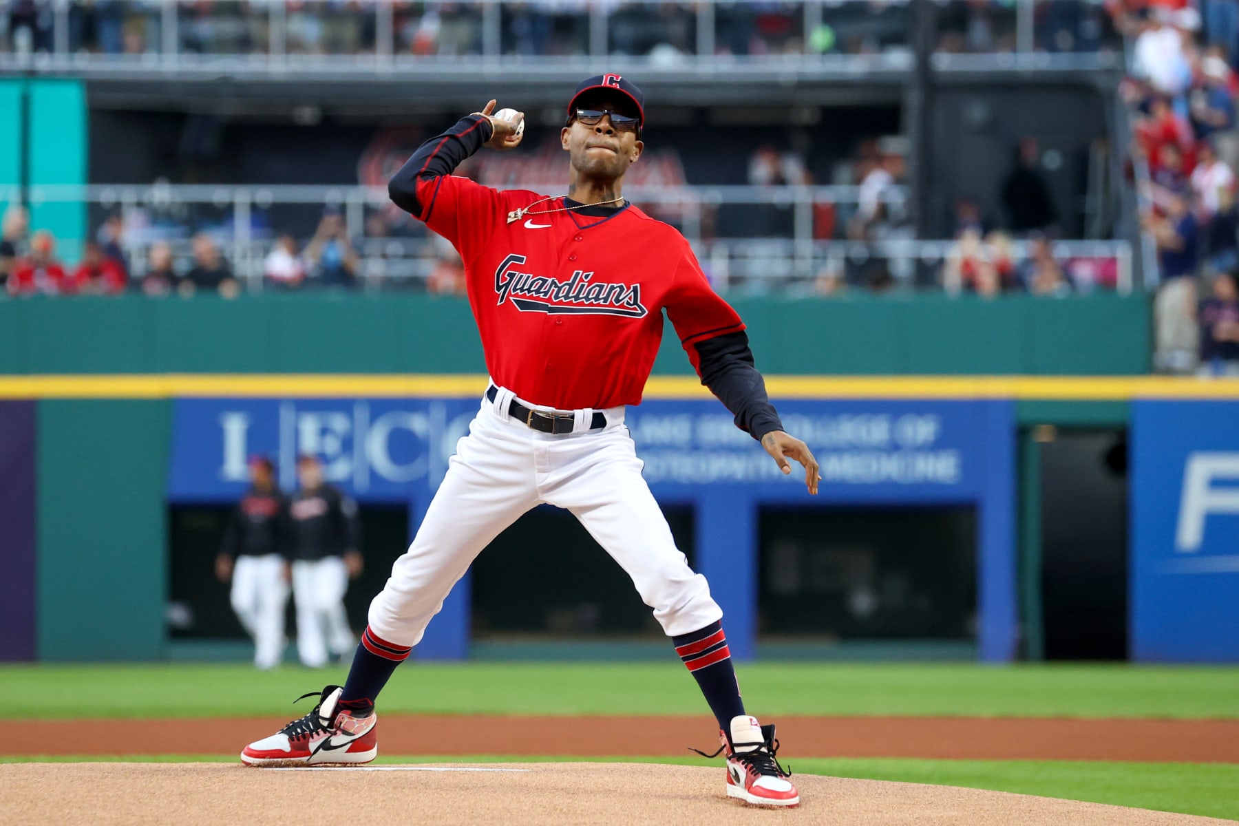 Stephen A. Smith Jokingly Thanks Kid Cudi for Bouncing 1st Pitch at ...