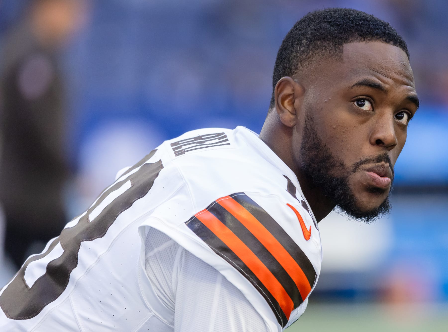 Browns WR David Bell's Cousin Gives Birth at Colts' Lucas Oil Stadium ...