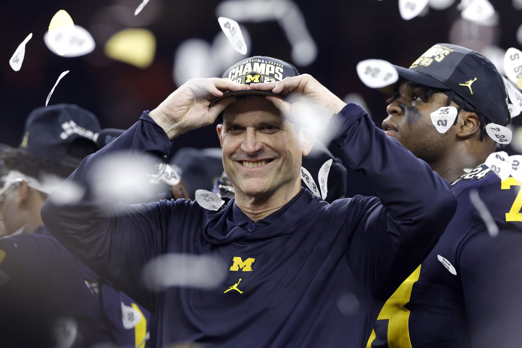 Michigan's Jim Harbaugh Jokes He Can Sit at Family's 'Big Person's ...