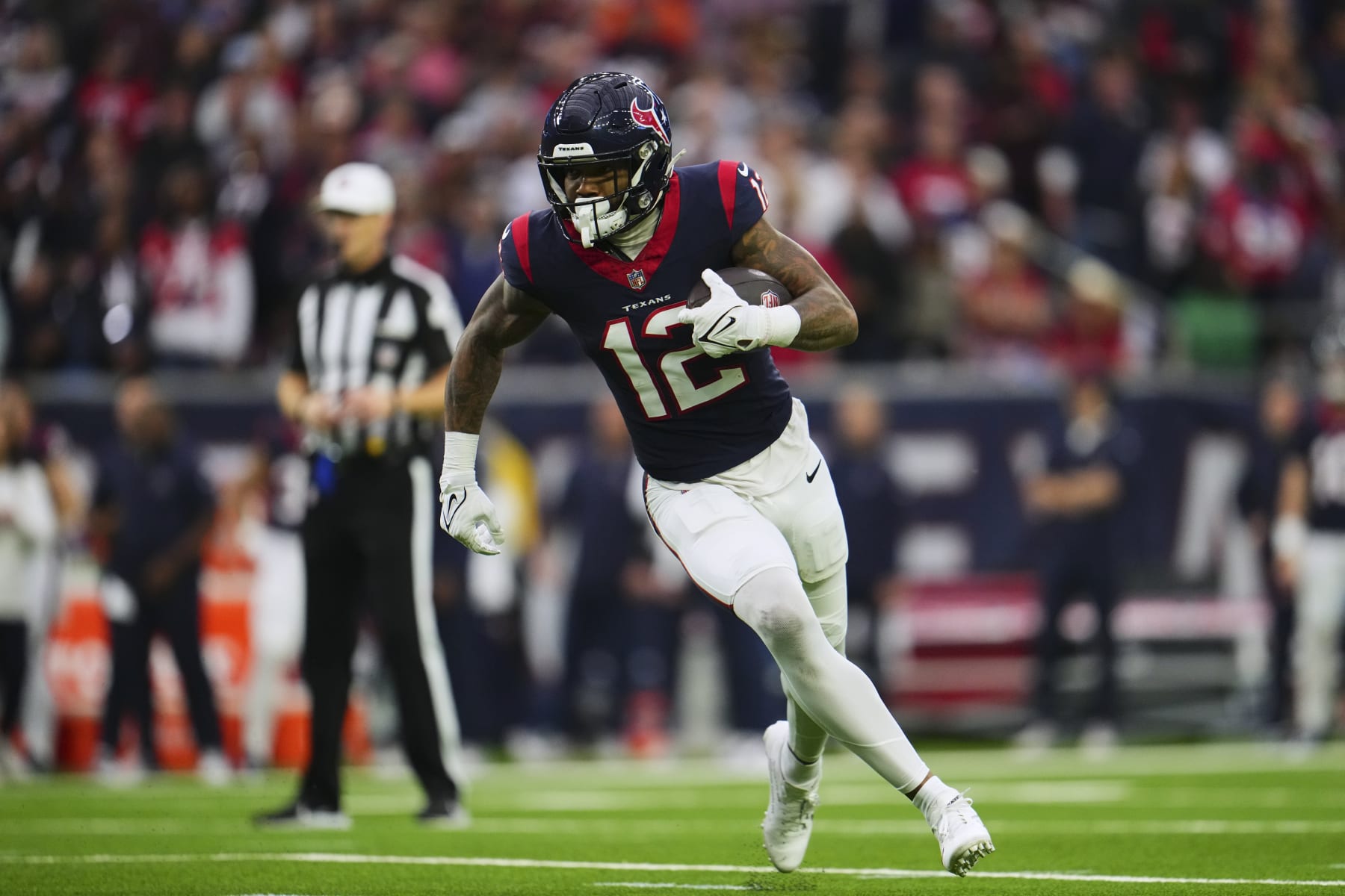 Texans' Nico Collins Eyes '1,500 Yards Minimum' After Breakout Year ...