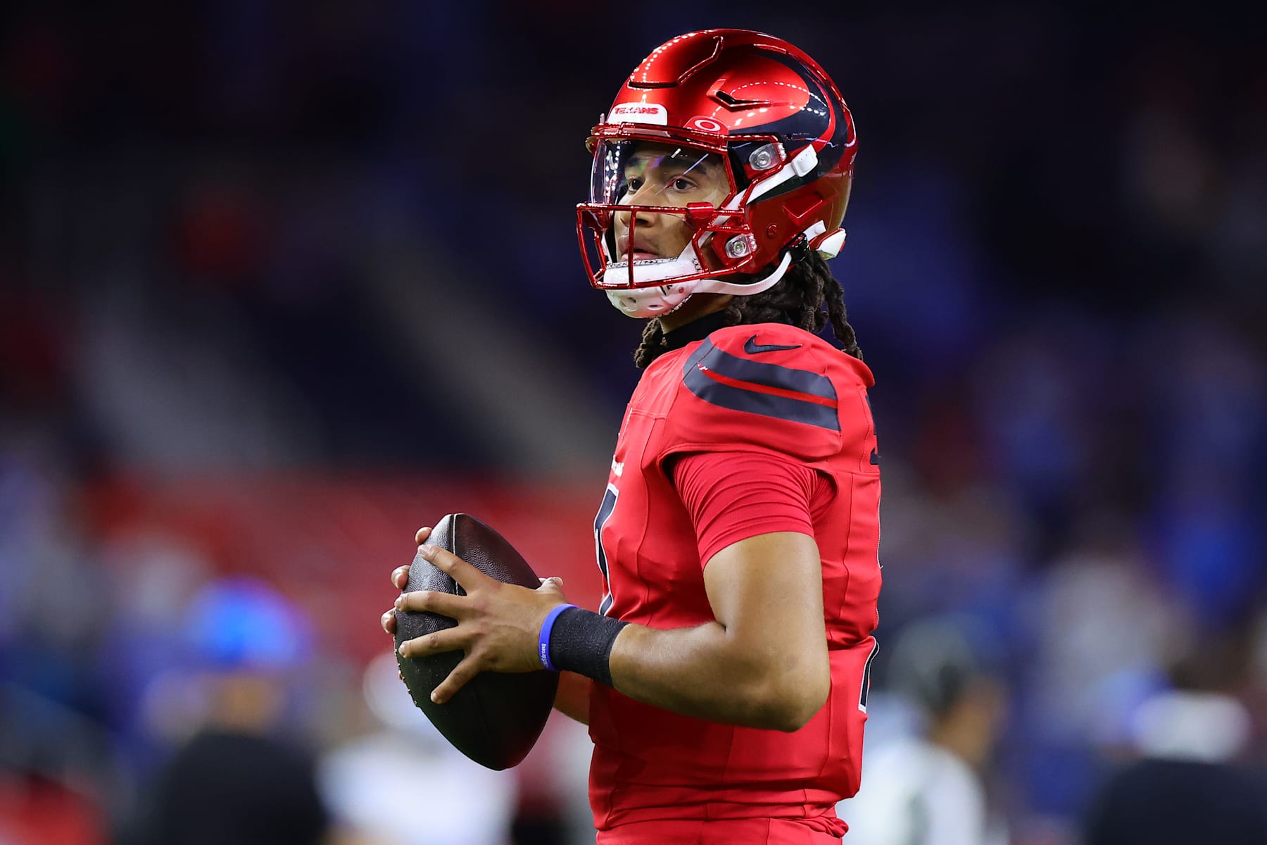 Video: C.J. Stroud, Texans Debut 'Battle Red' Uniforms, Helmet vs. Lions in Week 10 | News ...