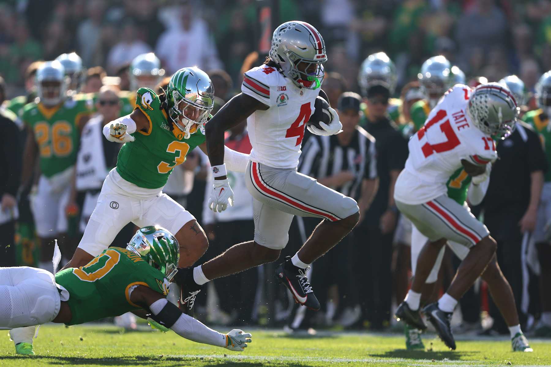 Jeremiah Smith, OSU Stun CFB Fans with Dominant Rose Bowl Win vs. Oregon in CFP | News, Scores ...