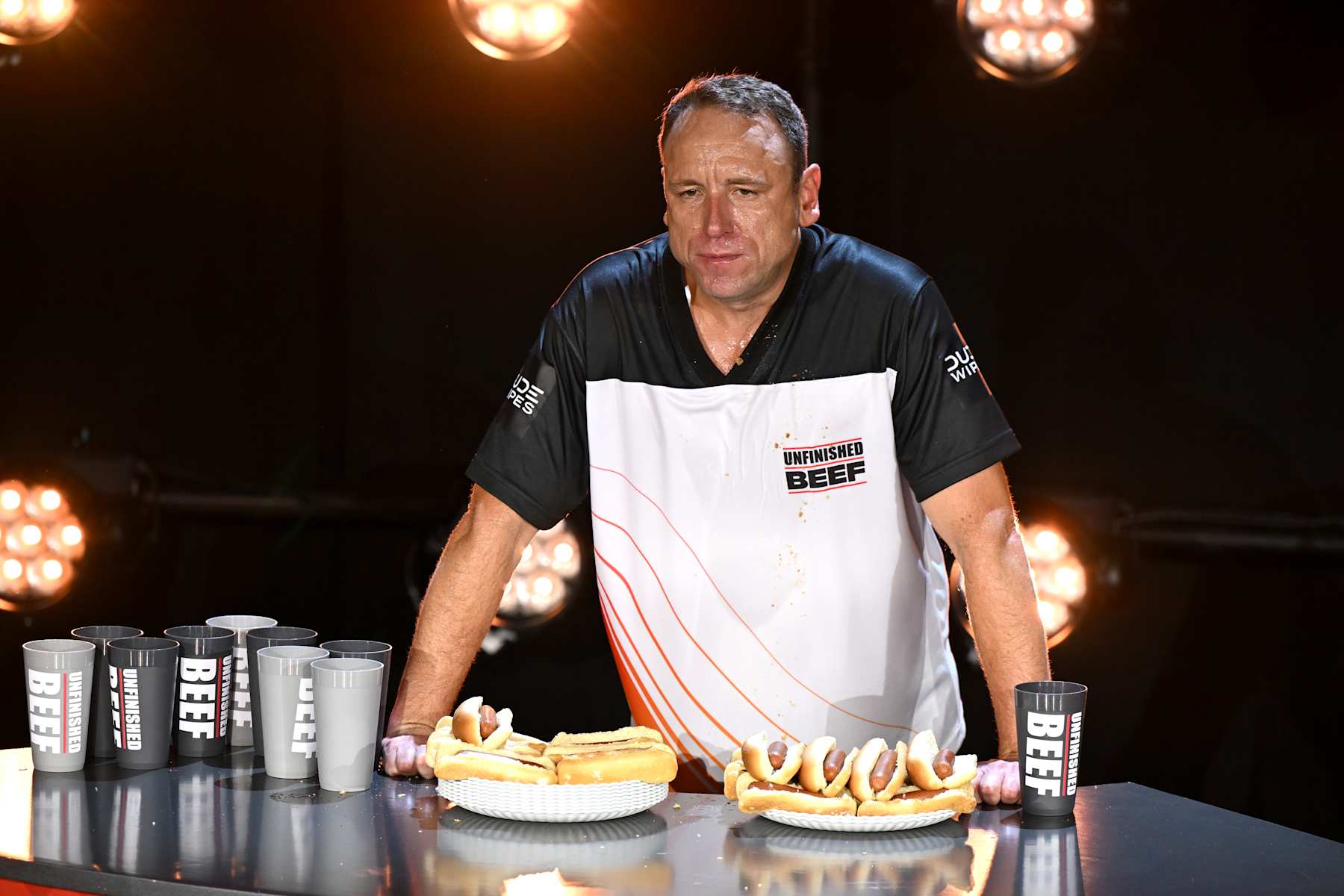 Joey Chestnut Eats 18 Bratwursts, Wins 5 vs. 1 Eating Contest at ...