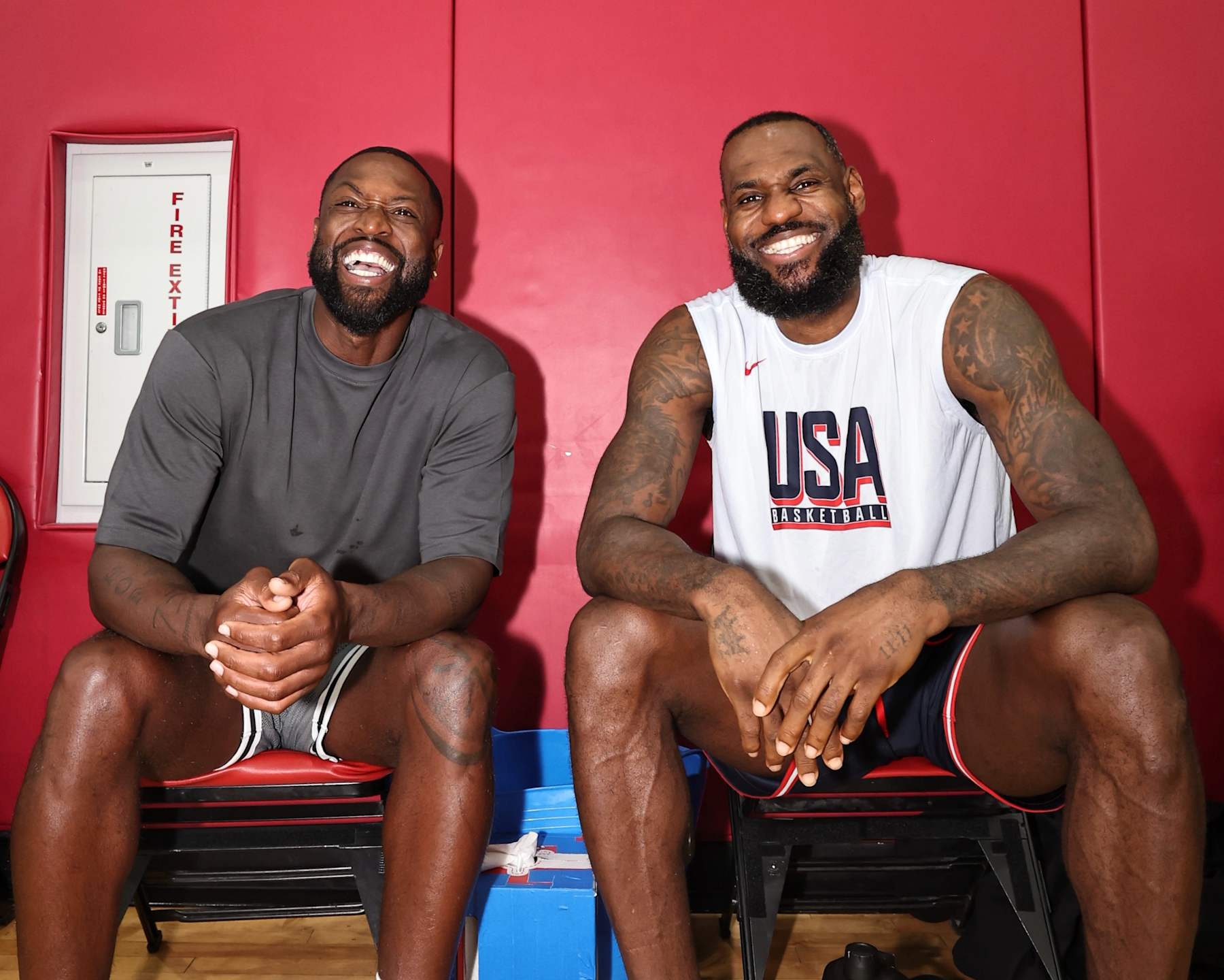 Lebron James En Dwyane Wade Strand