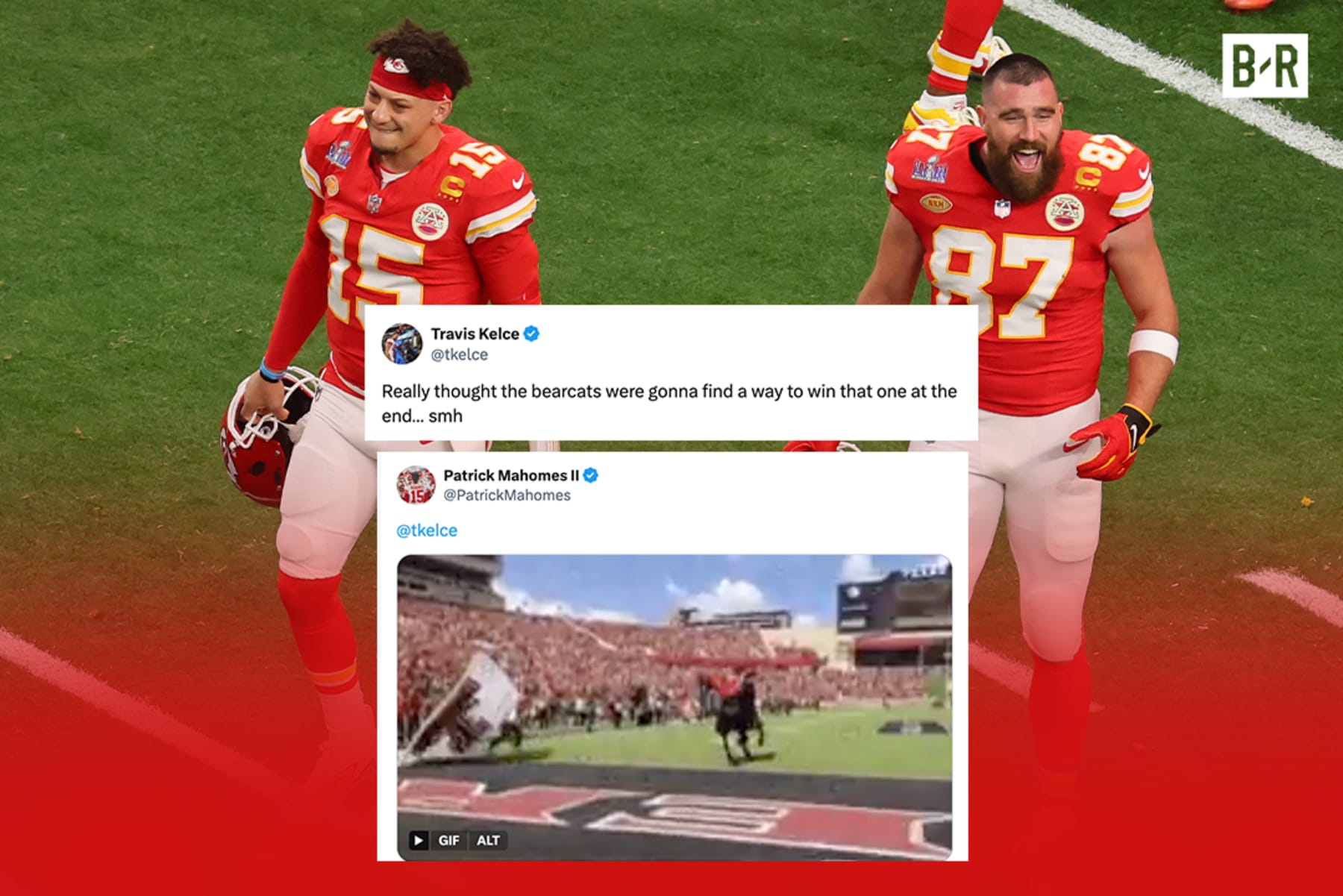 Patrick Mahomes Trolls Travis Kelce as Texas Tech Avoids Cincinnati's Upset Bid