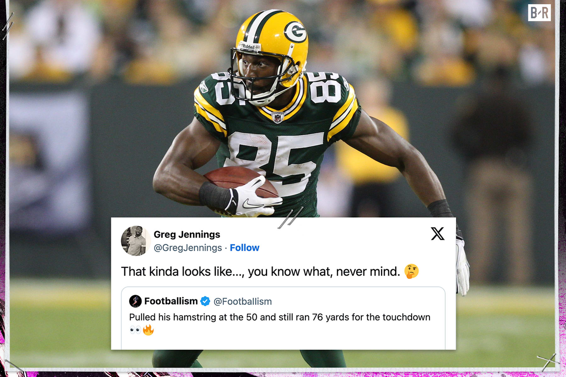 Greg Jennings Reacts to Injured RB Scoring TD Like Historic Viral ...