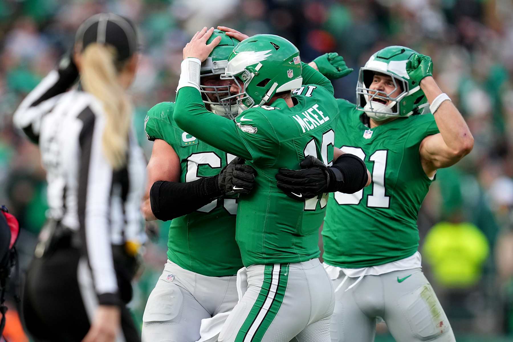 Video: Eagles' Tanner McKee Reacts to A.J. Brown Throwing 1st TD Pass Ball into Crowd