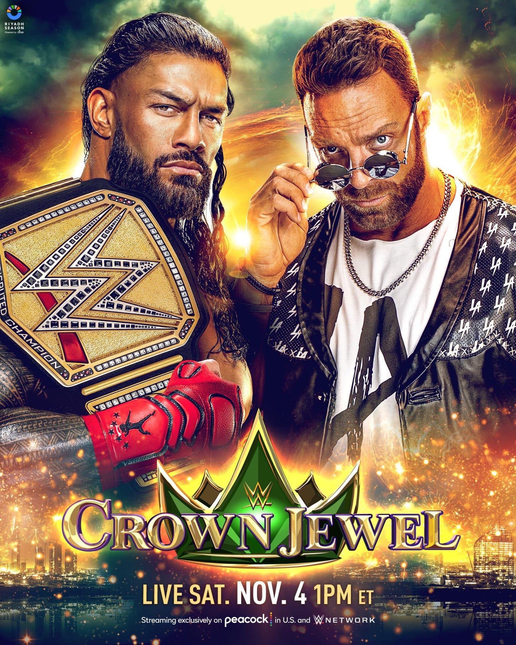 Roman Reigns vs. LA Knight WWE Universal Title Match Set for 2023 Crown ...
