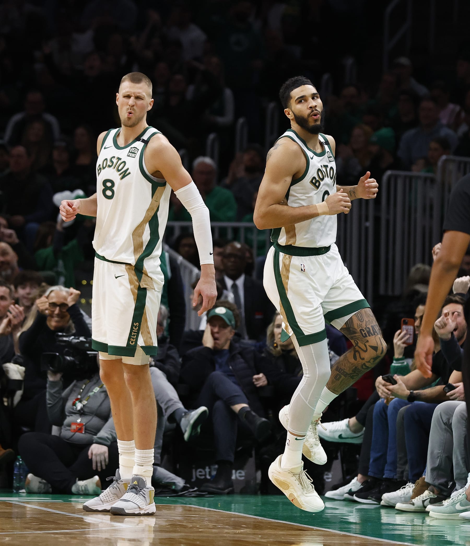 Jayson Tatum, Kristaps Porziņģis Star as Celtics Fans Hype Win vs ...