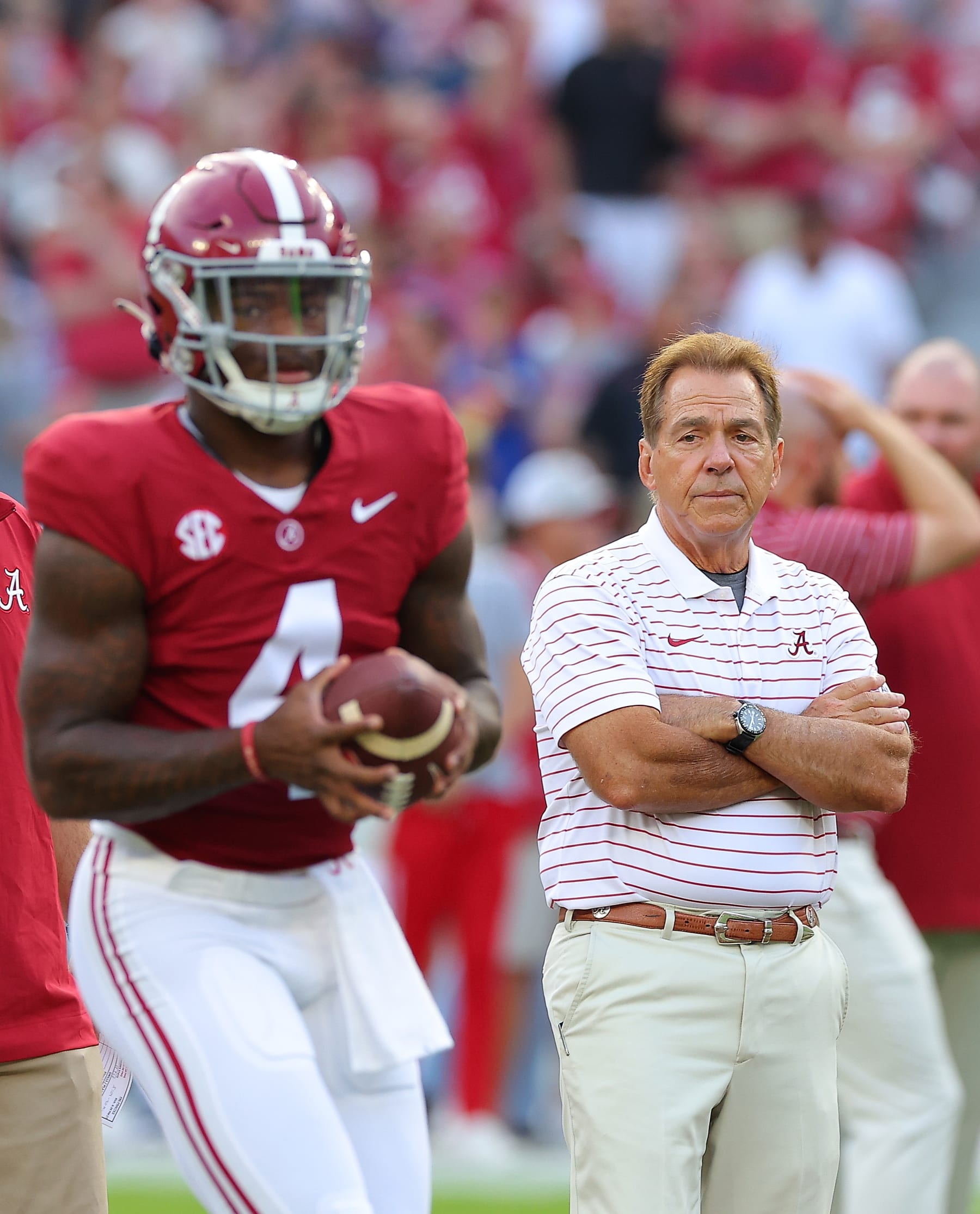 Alabama's Nick Saban Praises Jalen Milroe After Texas A&M Win: 'Doing a ...