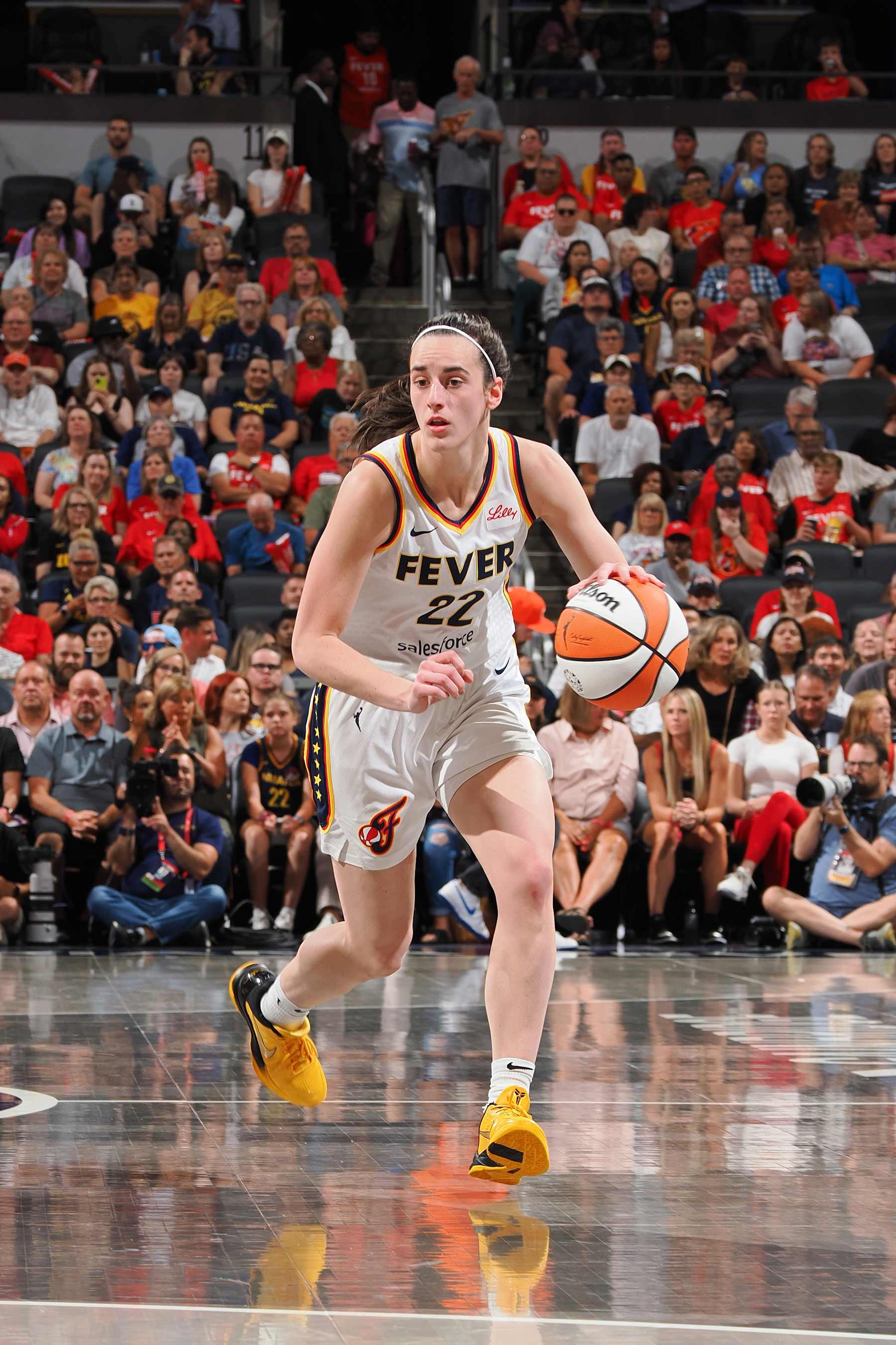 Video: Simone Biles Meets Caitlin Clark, Fever in Locker Room After Win vs. Sun