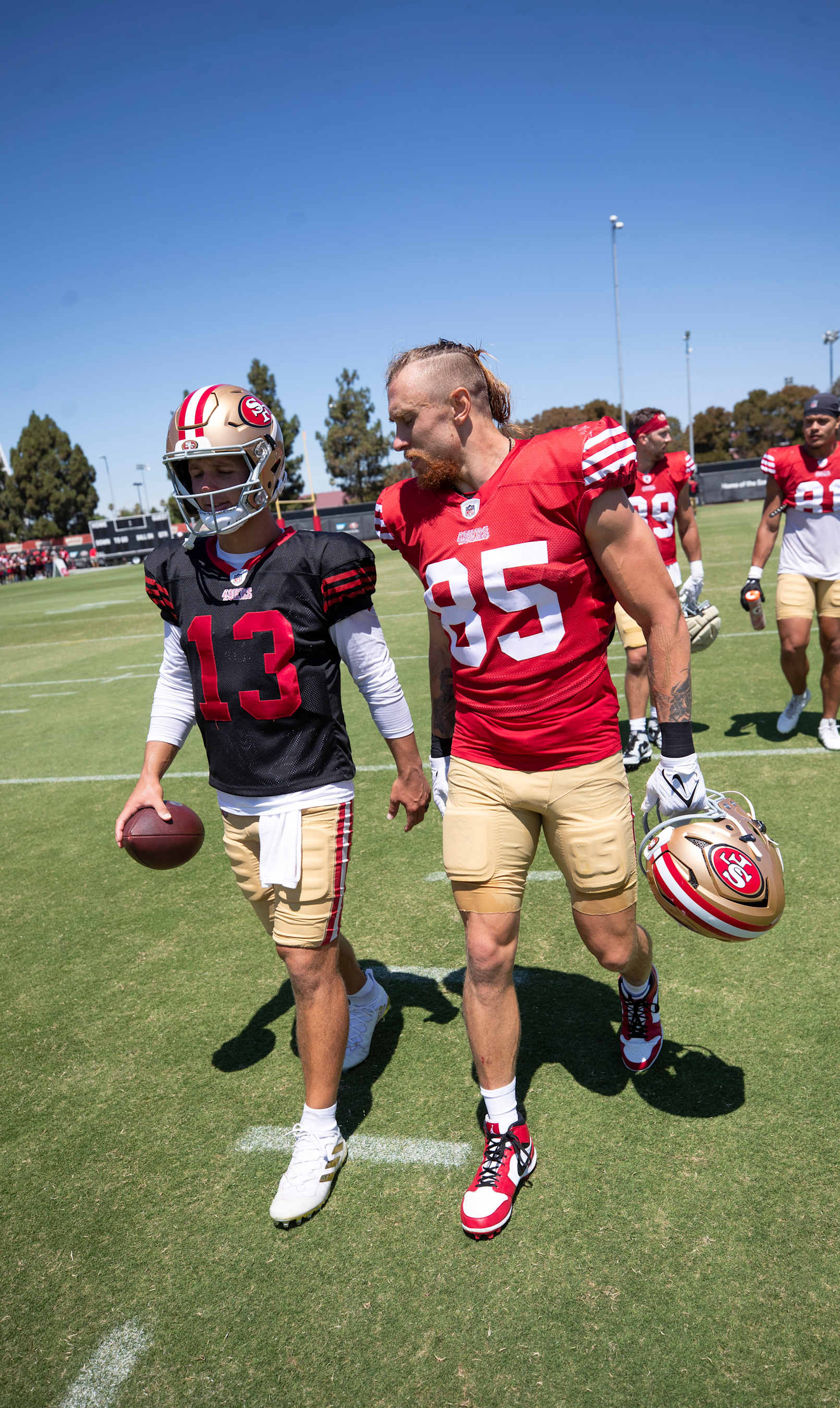 Video: 49ers' George Kittle Wears Brock Purdy's ISU Helmet After ...