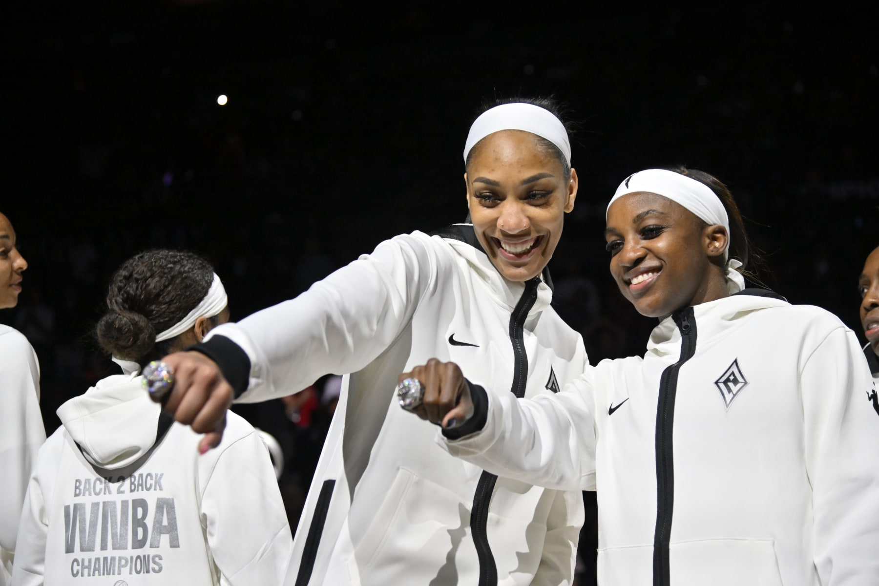 Video: Aces Reveal 2023 WNBA Championship Rings Celebrating Back-to ...