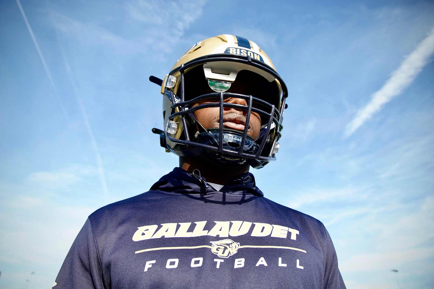 NCAA Approves Gallaudet CFB Team's Use of Helmet for Deaf or Hard of ...
