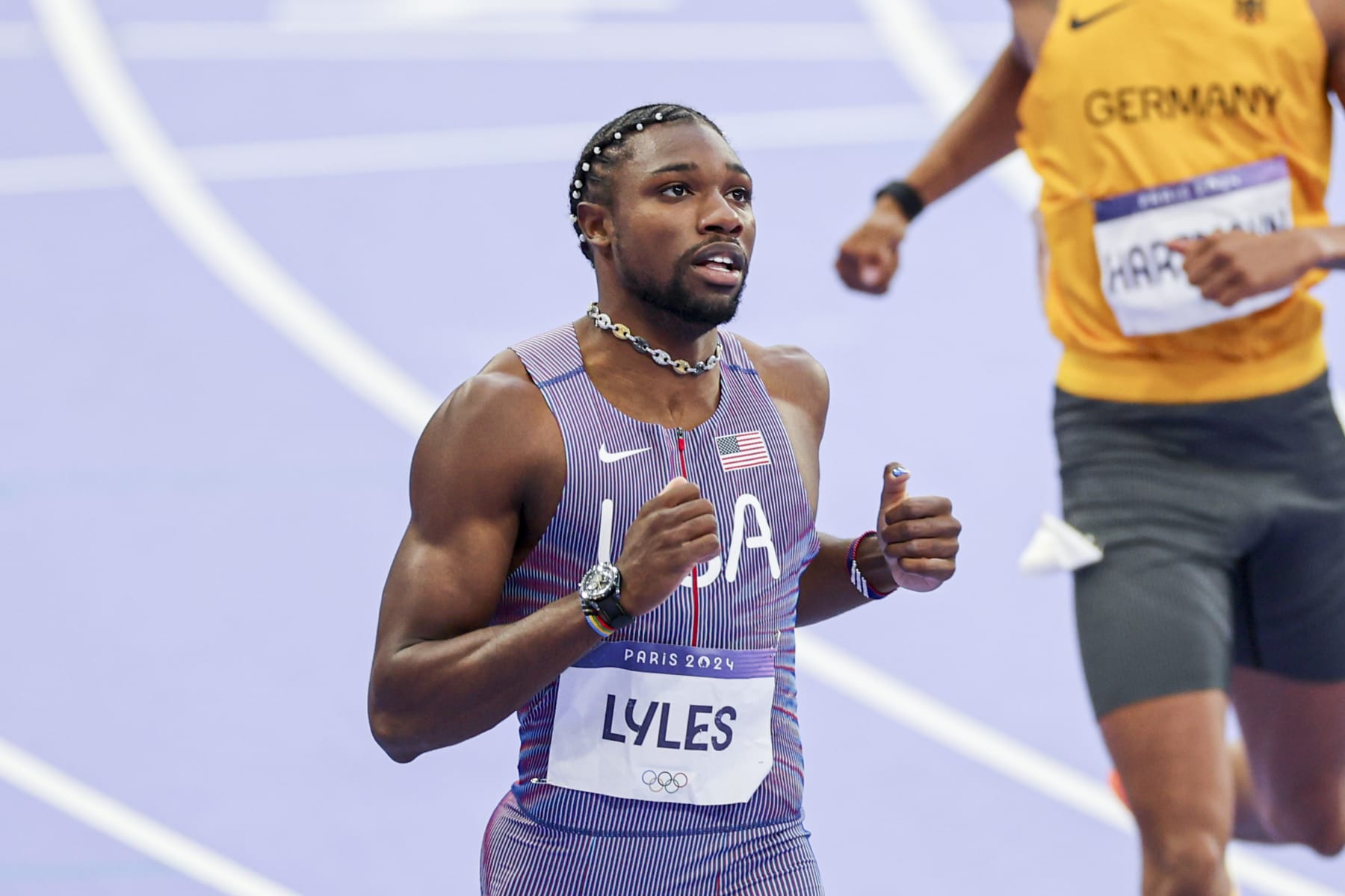 Noah Lyles Wins Bronze Medal During Men's 200m at 2024 Olympics