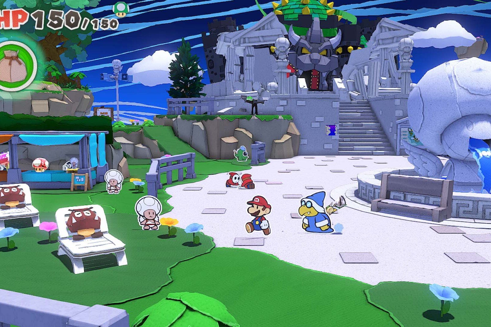 Paper mario origami king video store